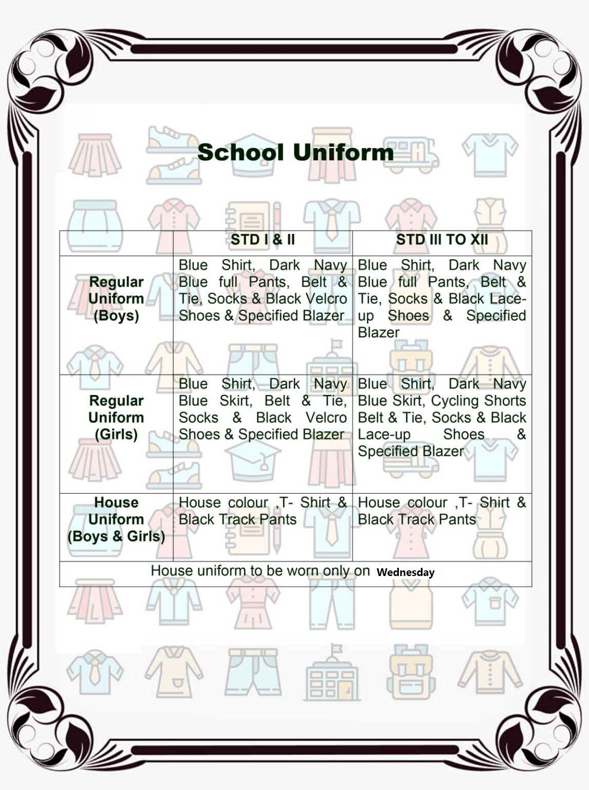 SCHOOL UNIFORM – SBR Maheshwari Vidyapeeth